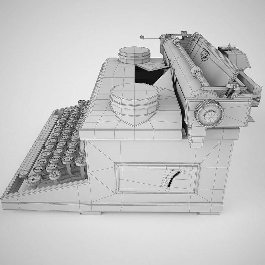 3d model typewriter royal writer