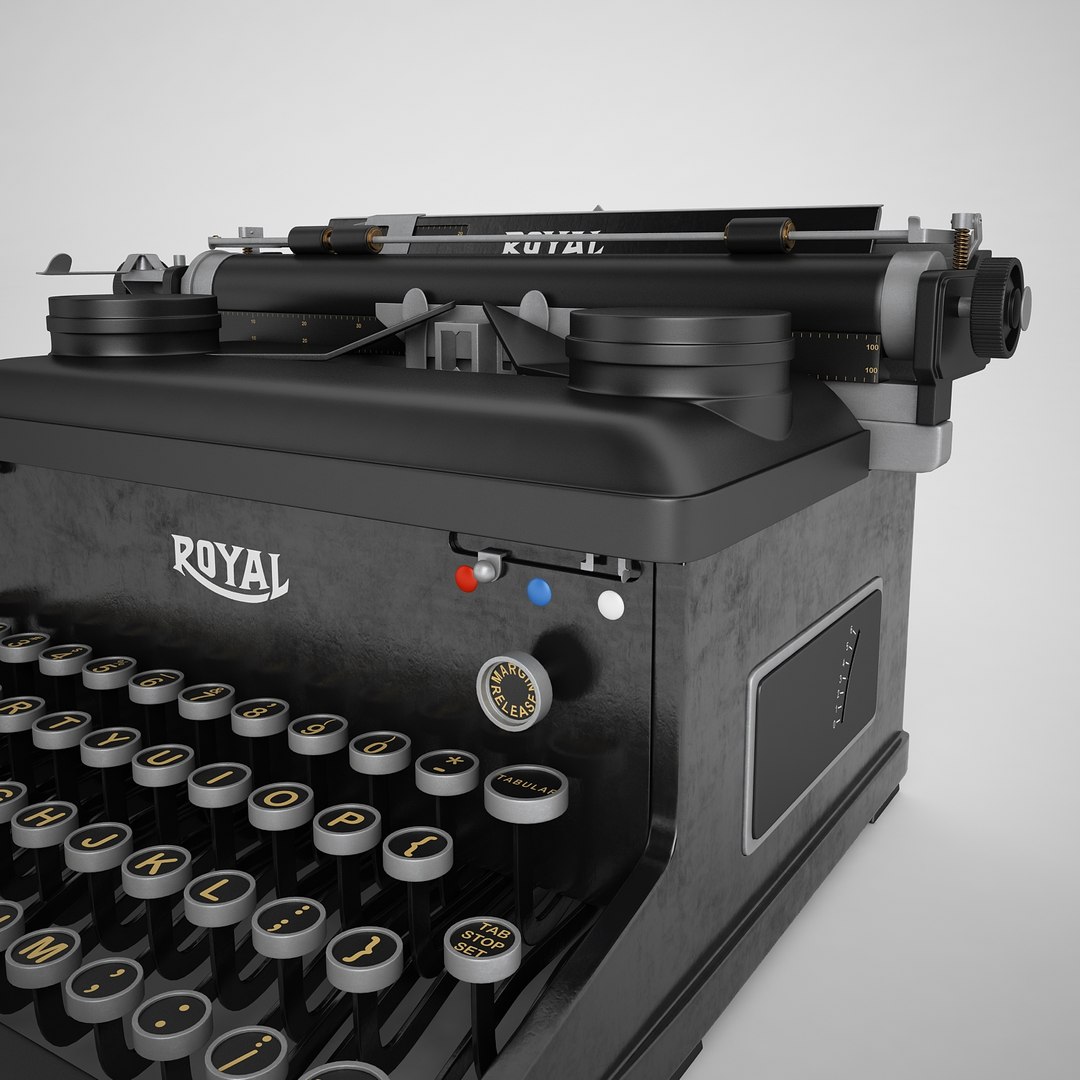 3d model typewriter royal writer