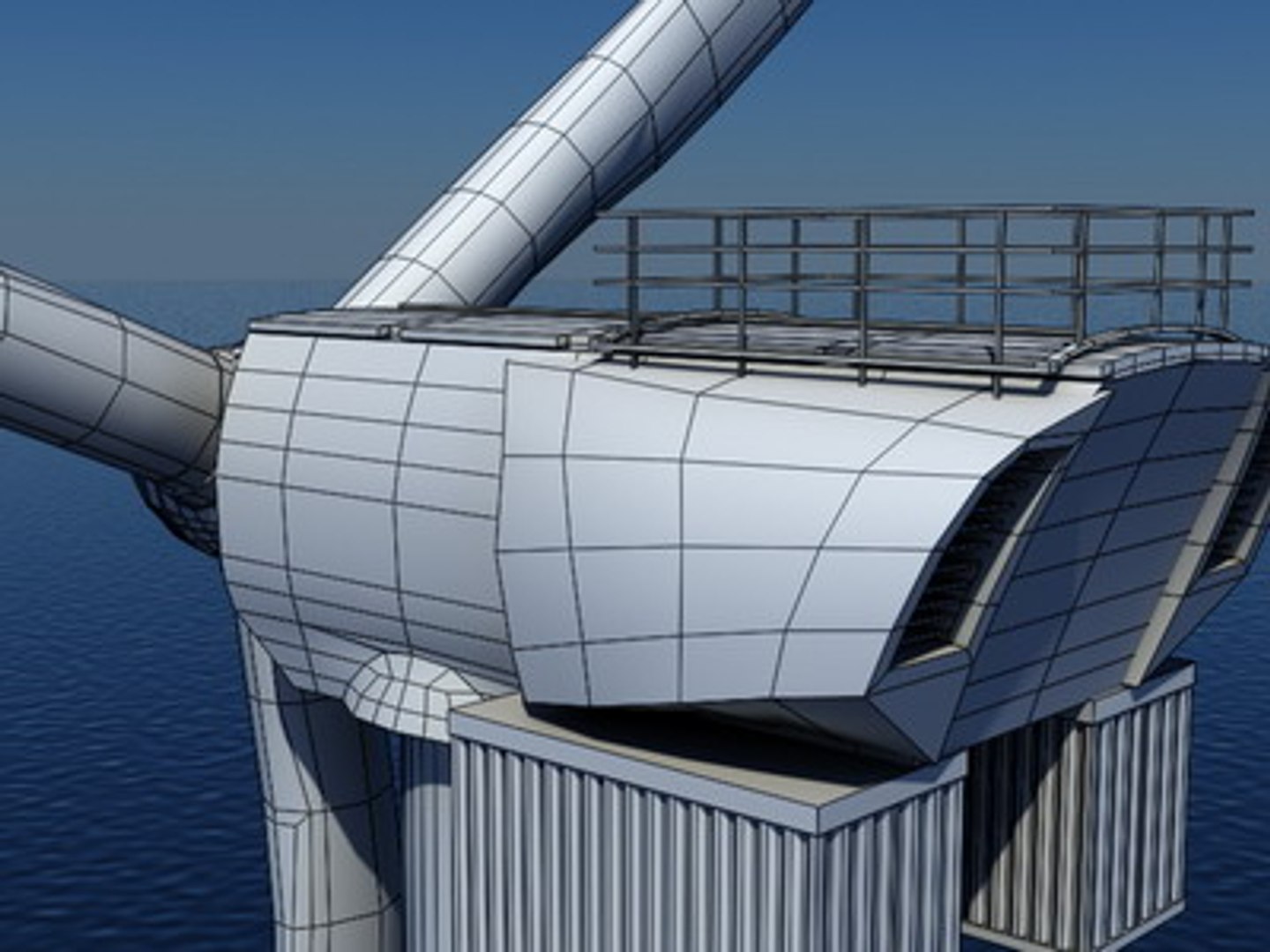3d Model Real Time Offshore Wind Turbine