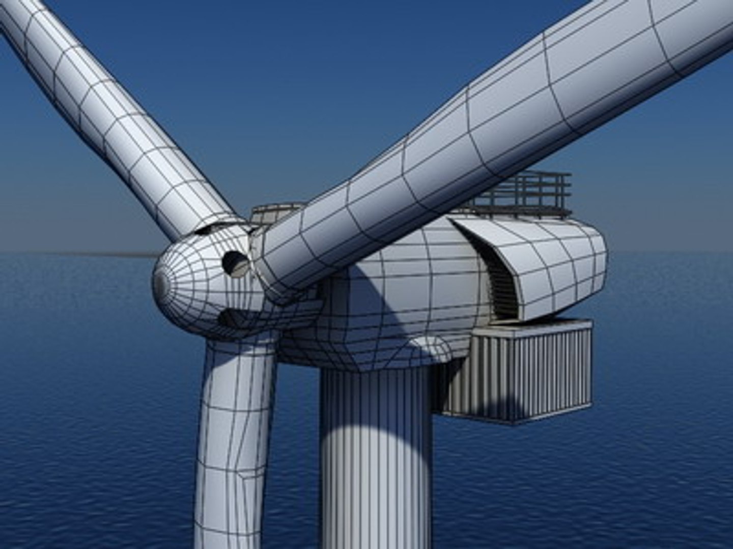 3d Model Real Time Offshore Wind Turbine