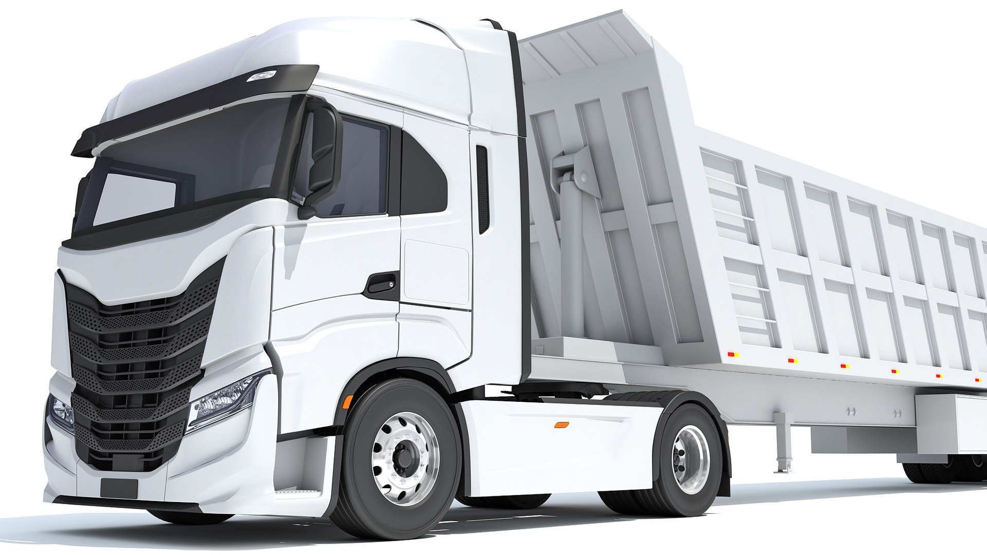 Truck With Tipper Trailer 3D - TurboSquid 2164963