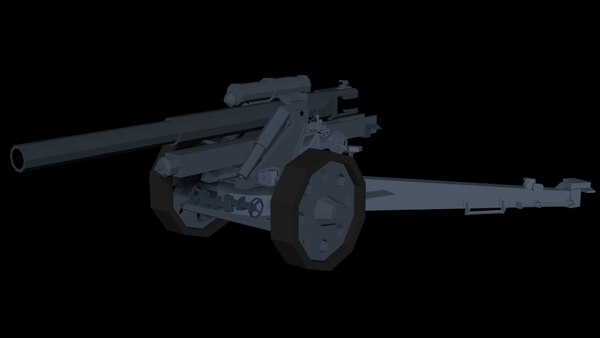 3D sfh18 cannon isometric - TurboSquid 1426452