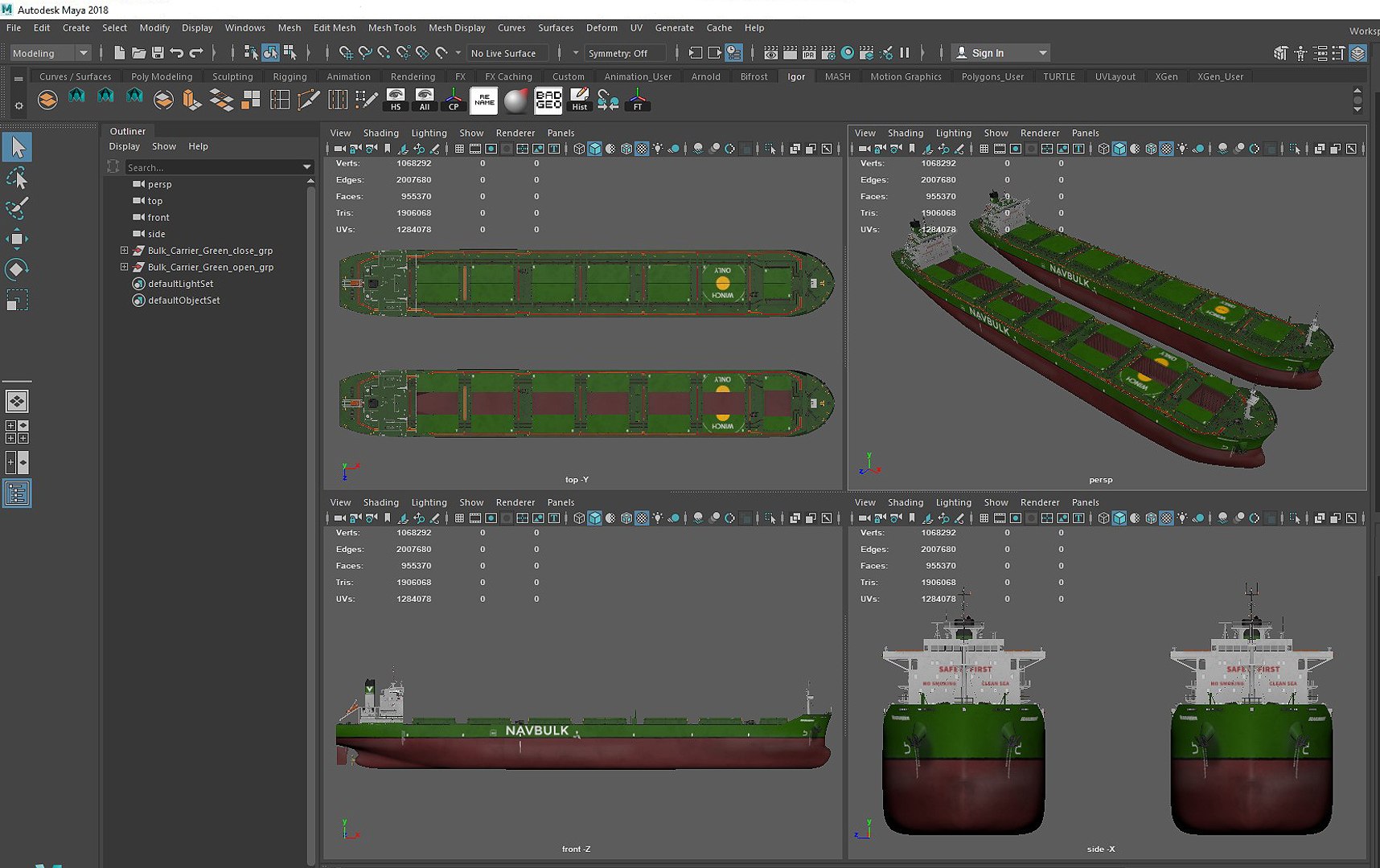 Vessel Bulk Carrier 3D Model - TurboSquid 1627018