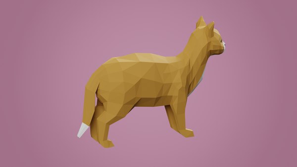 modelo 3d Gato estilizado Lowpoly gratis - TurboSquid 2191752