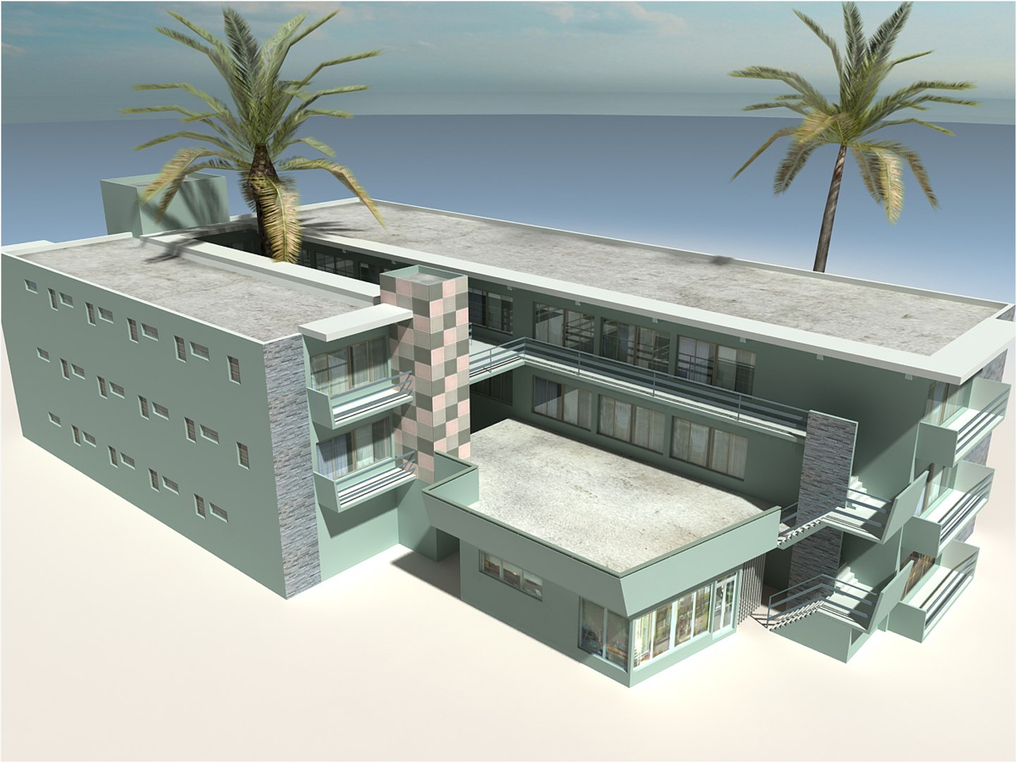 3D Beach Building 10 Model - TurboSquid 1484133
