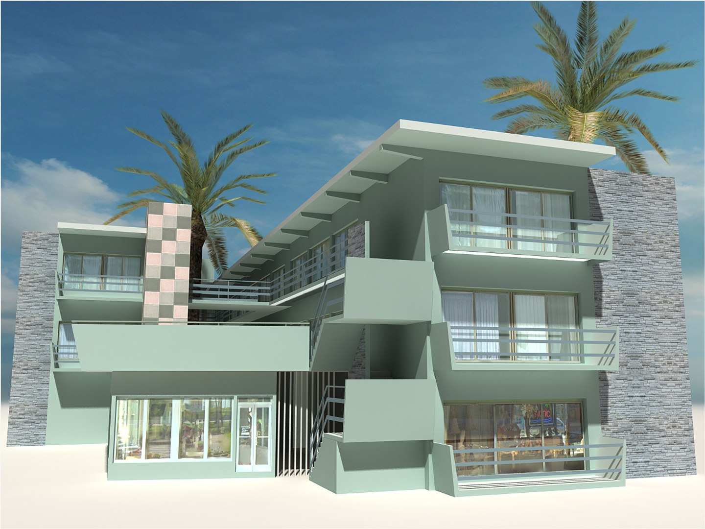 3D Beach Building 10 Model - TurboSquid 1484133