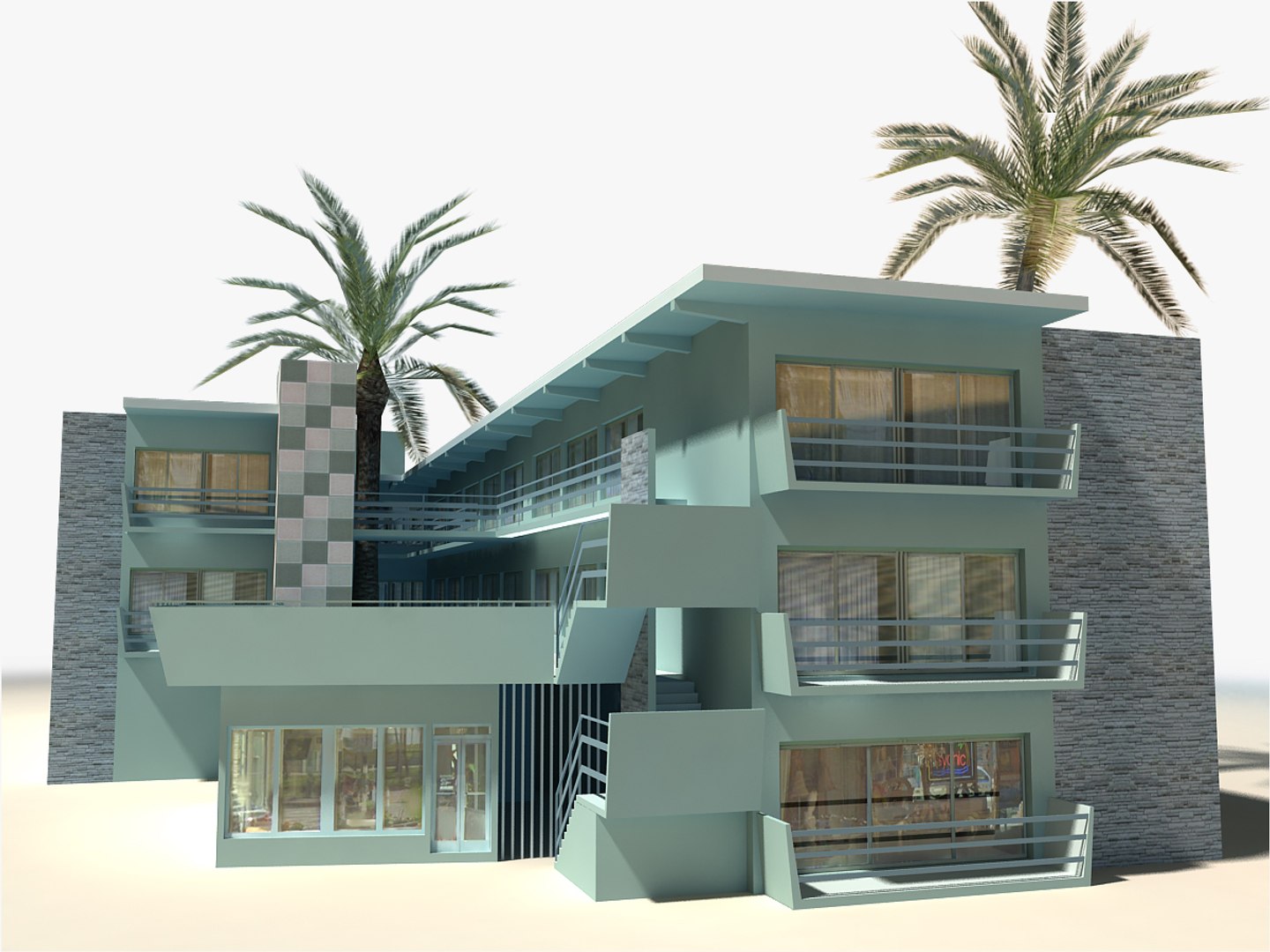 3D Beach Building 10 Model - TurboSquid 1484133