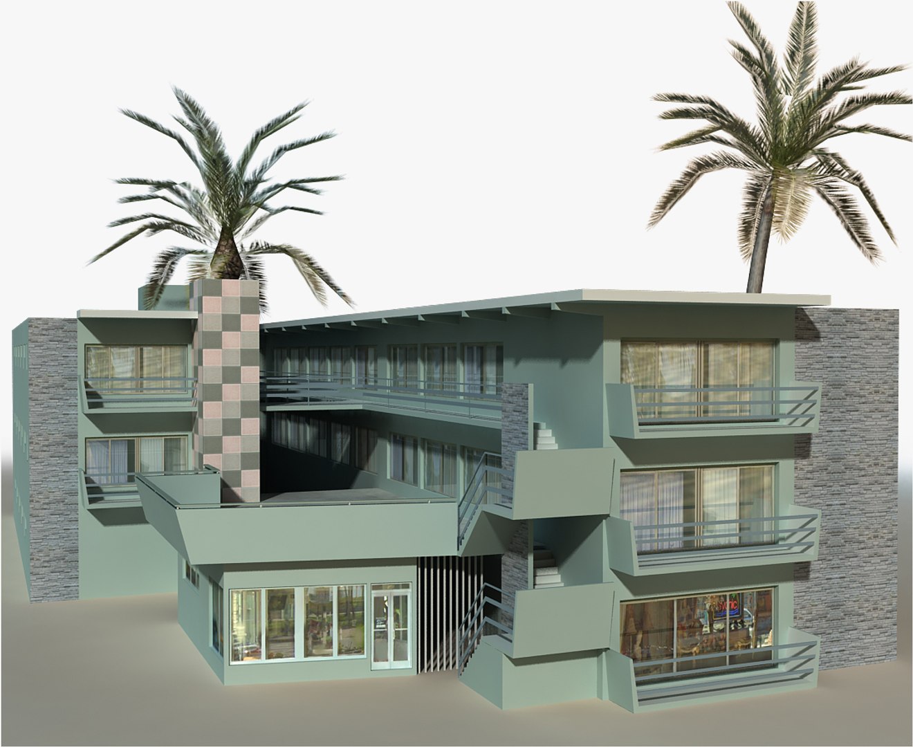 3D Beach Building 10 Model - TurboSquid 1484133