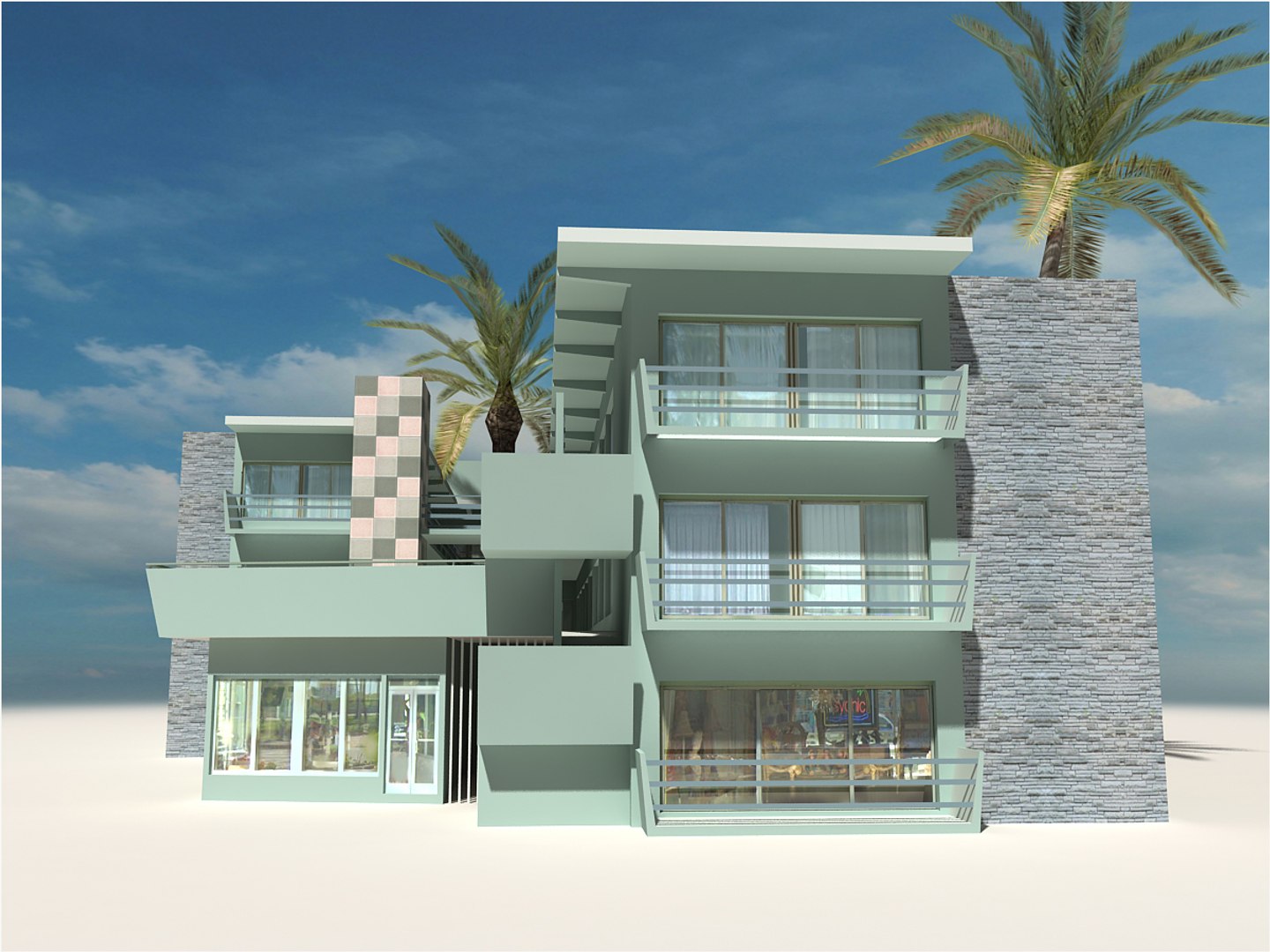3D Beach Building 10 Model - TurboSquid 1484133