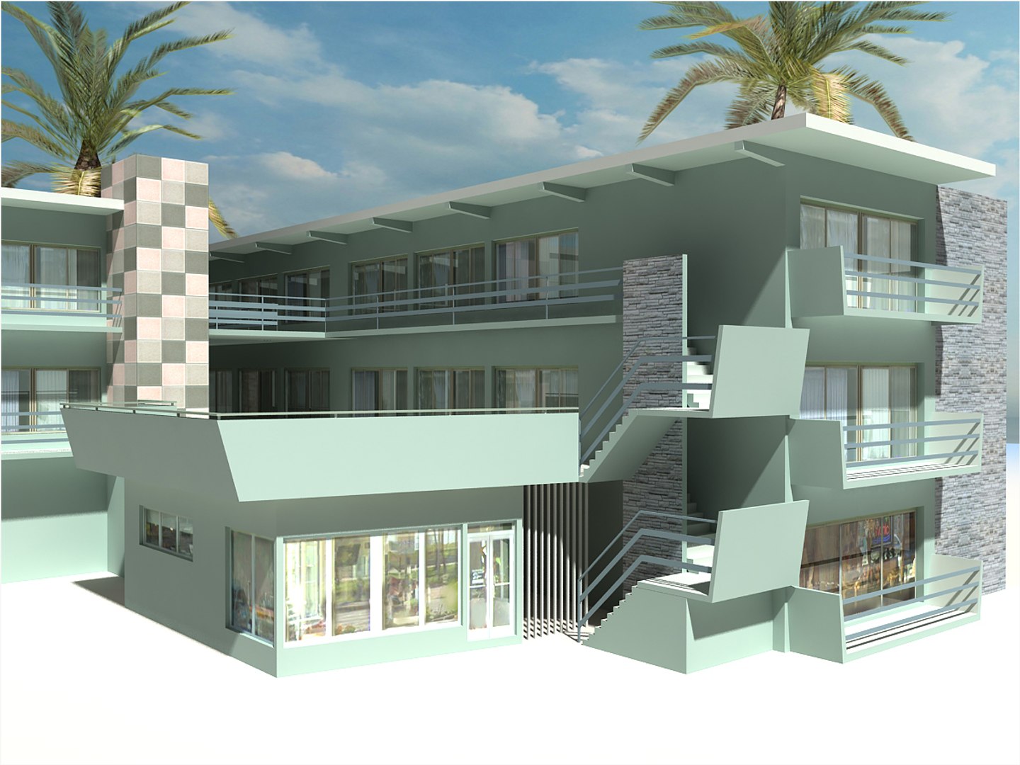 3D Beach Building 10 Model - TurboSquid 1484133