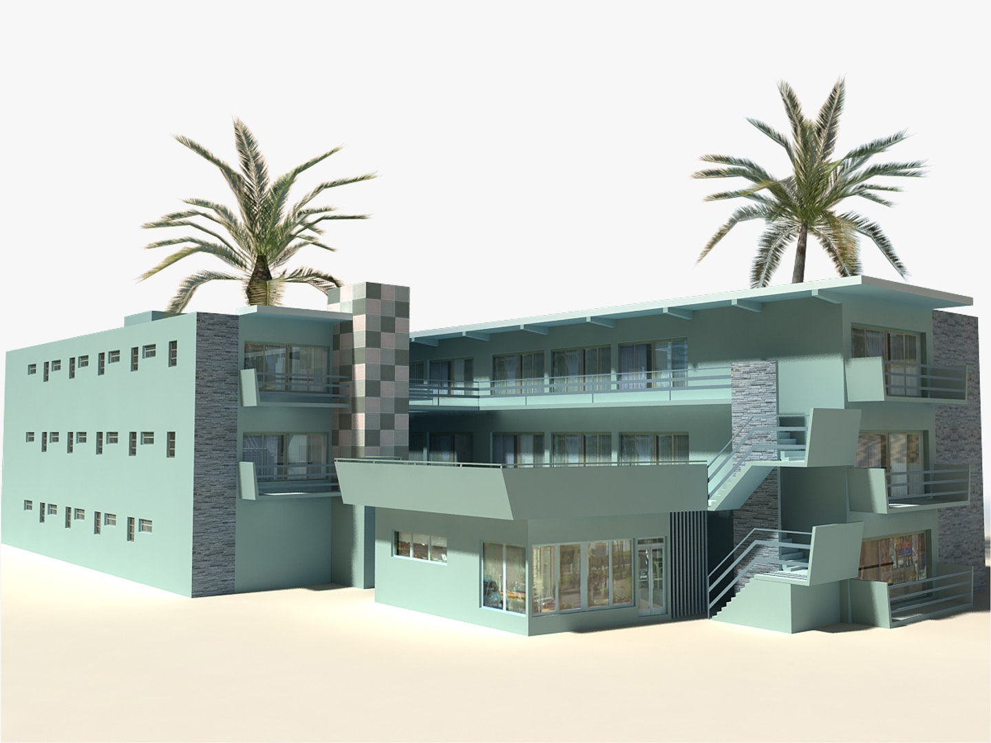 3D Beach Building 10 Model - TurboSquid 1484133