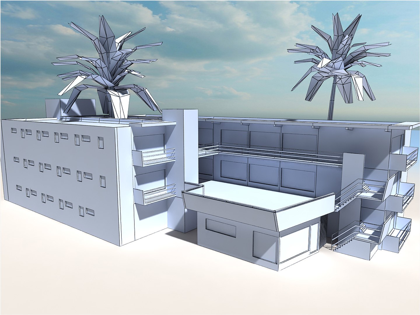 3D Beach Building 10 Model - TurboSquid 1484133