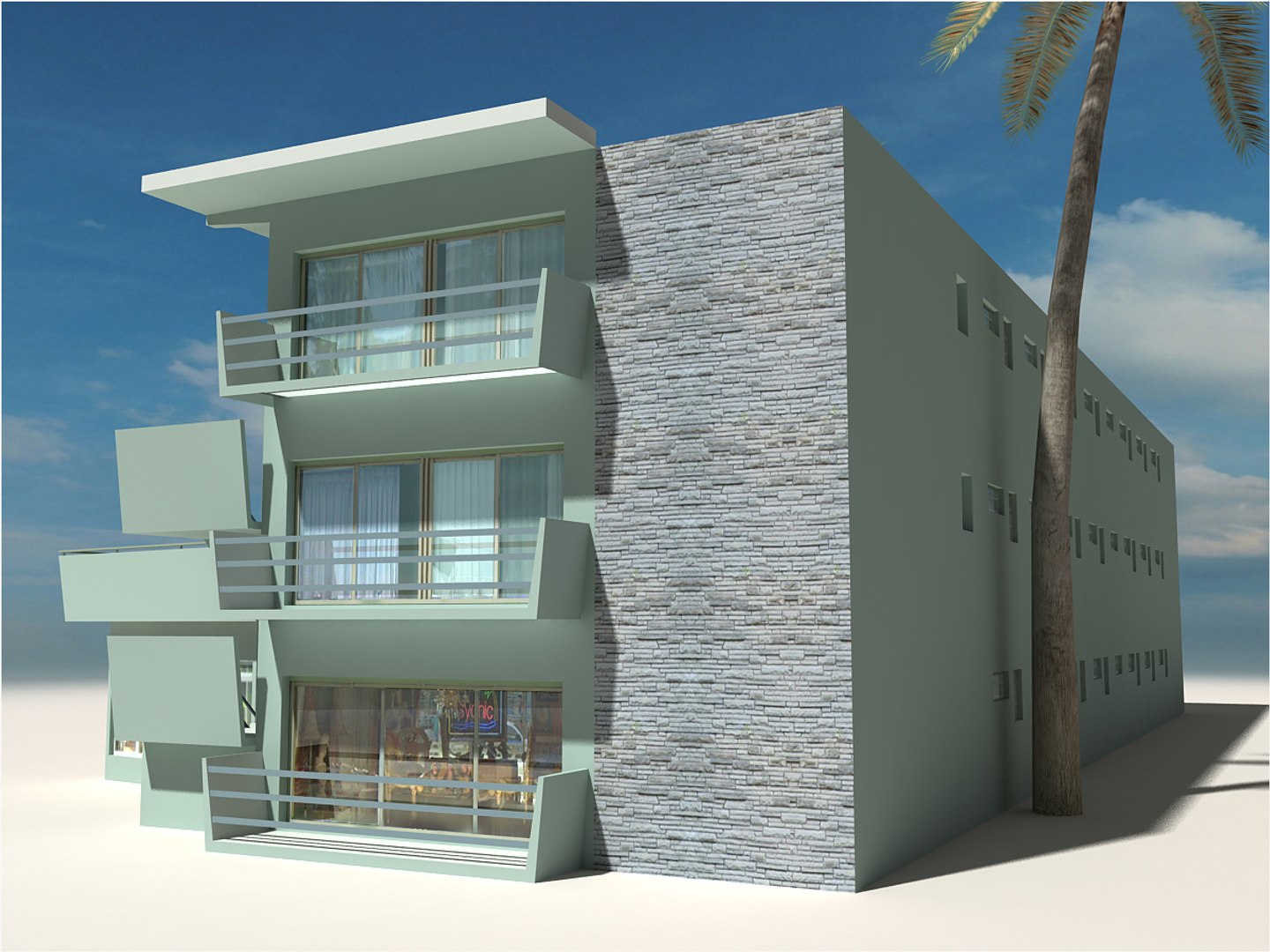 3D Beach Building 10 Model - TurboSquid 1484133