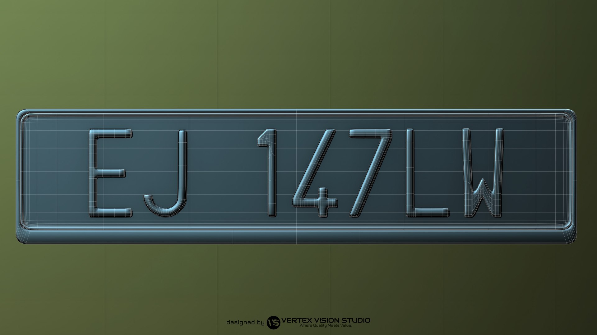 Customizable Italian License Plate 3D - TurboSquid 2305628