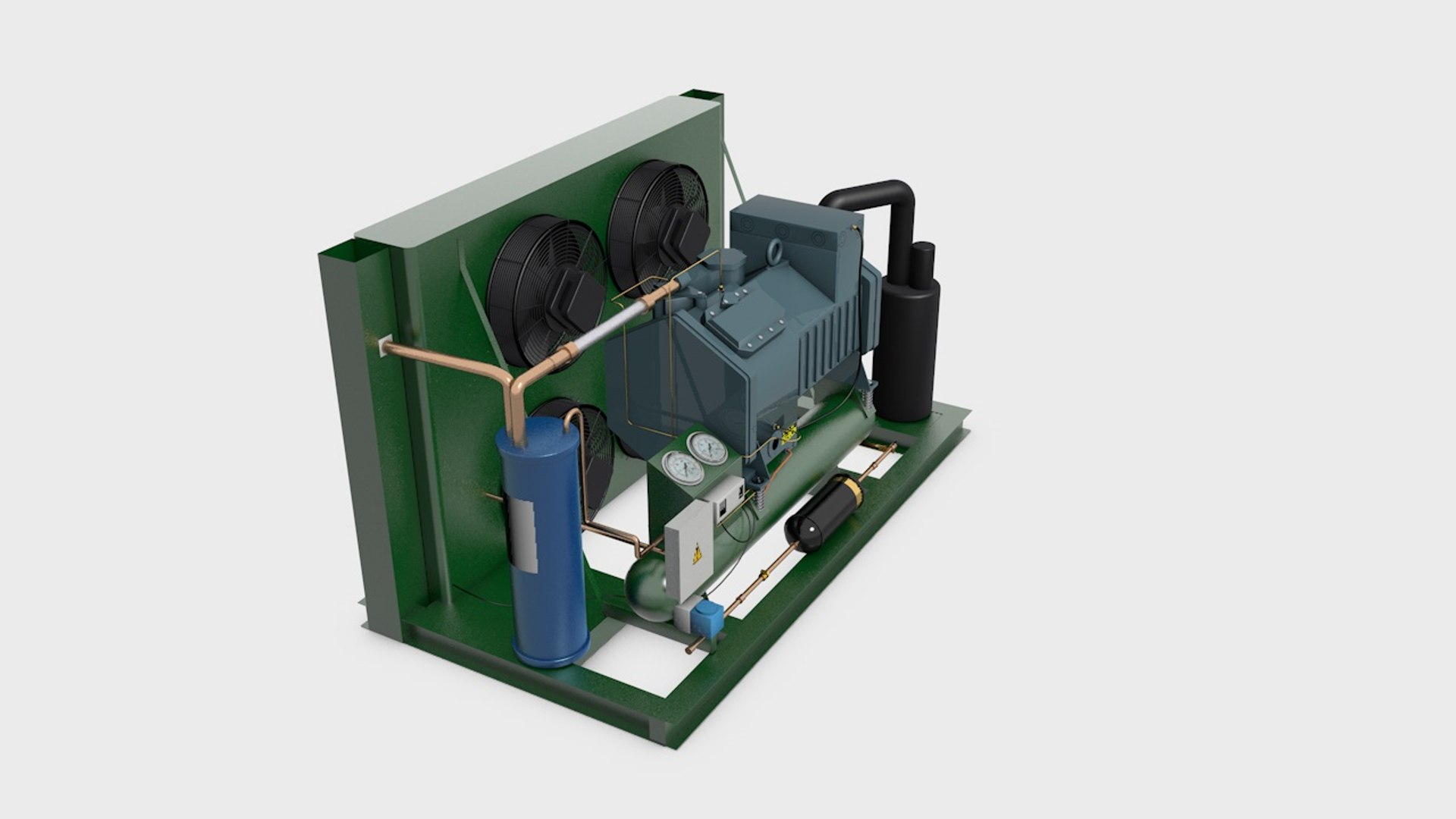 3D Compressor Condenser Machine Model - TurboSquid 1341118