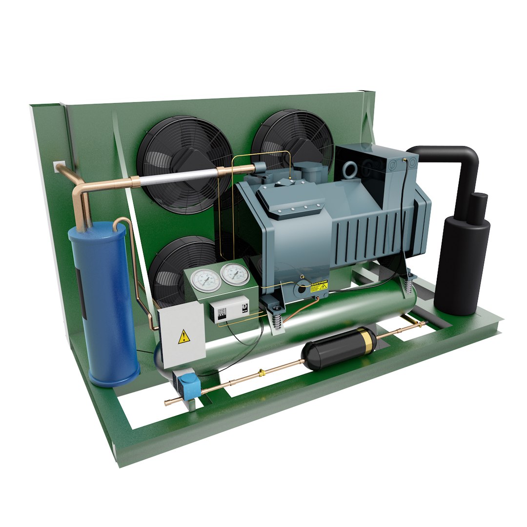 3D Compressor Condenser Machine Model - TurboSquid 1341118