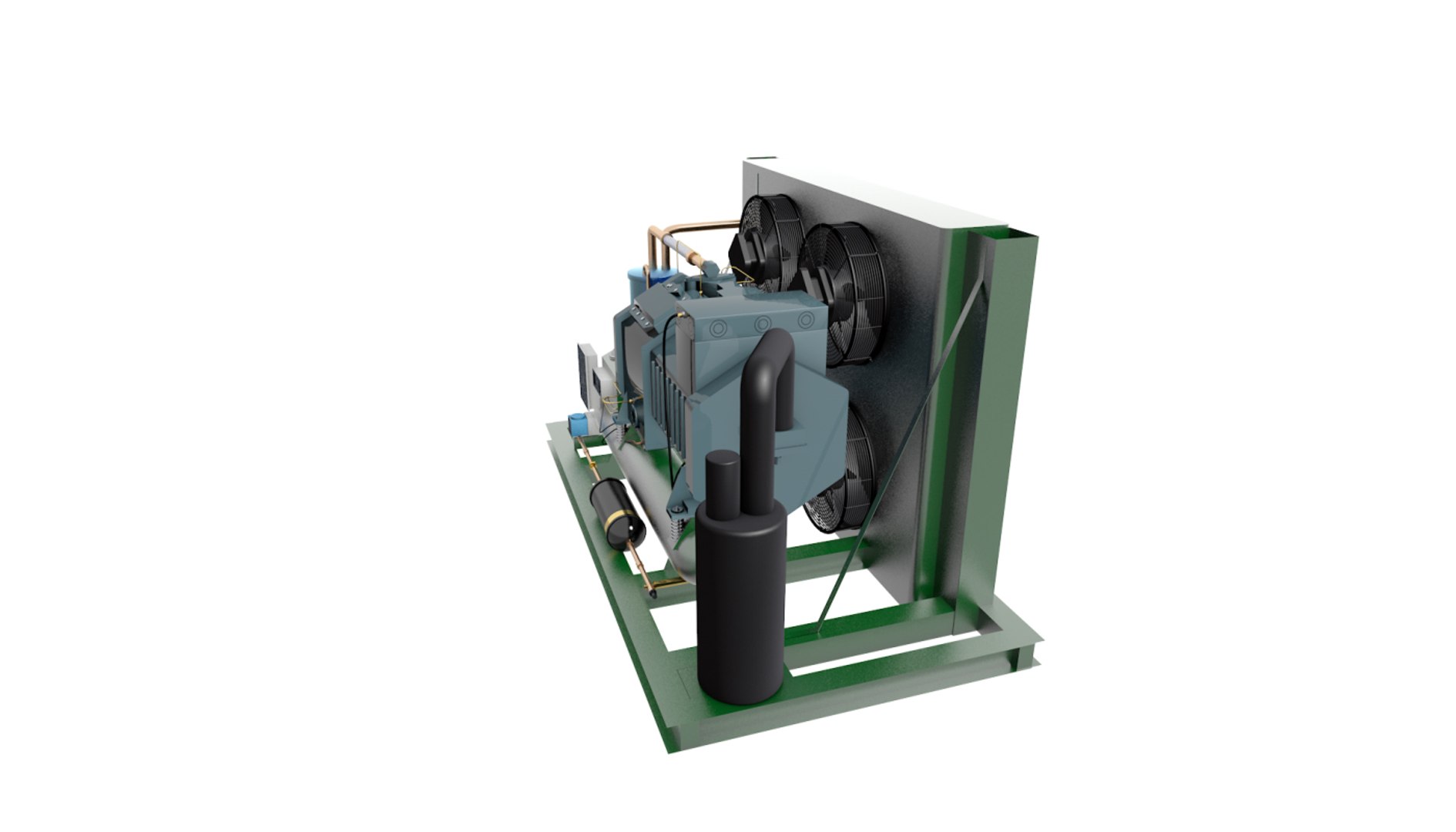 3D Compressor Condenser Machine Model - TurboSquid 1341118
