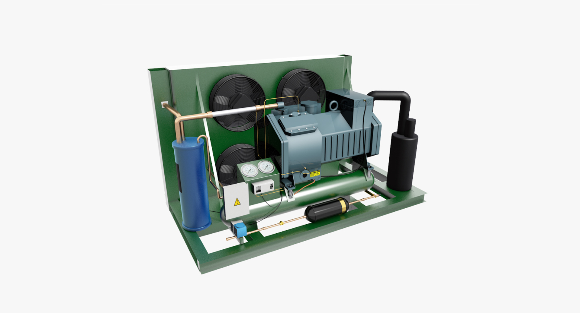 3D Compressor Condenser Machine Model - TurboSquid 1341118