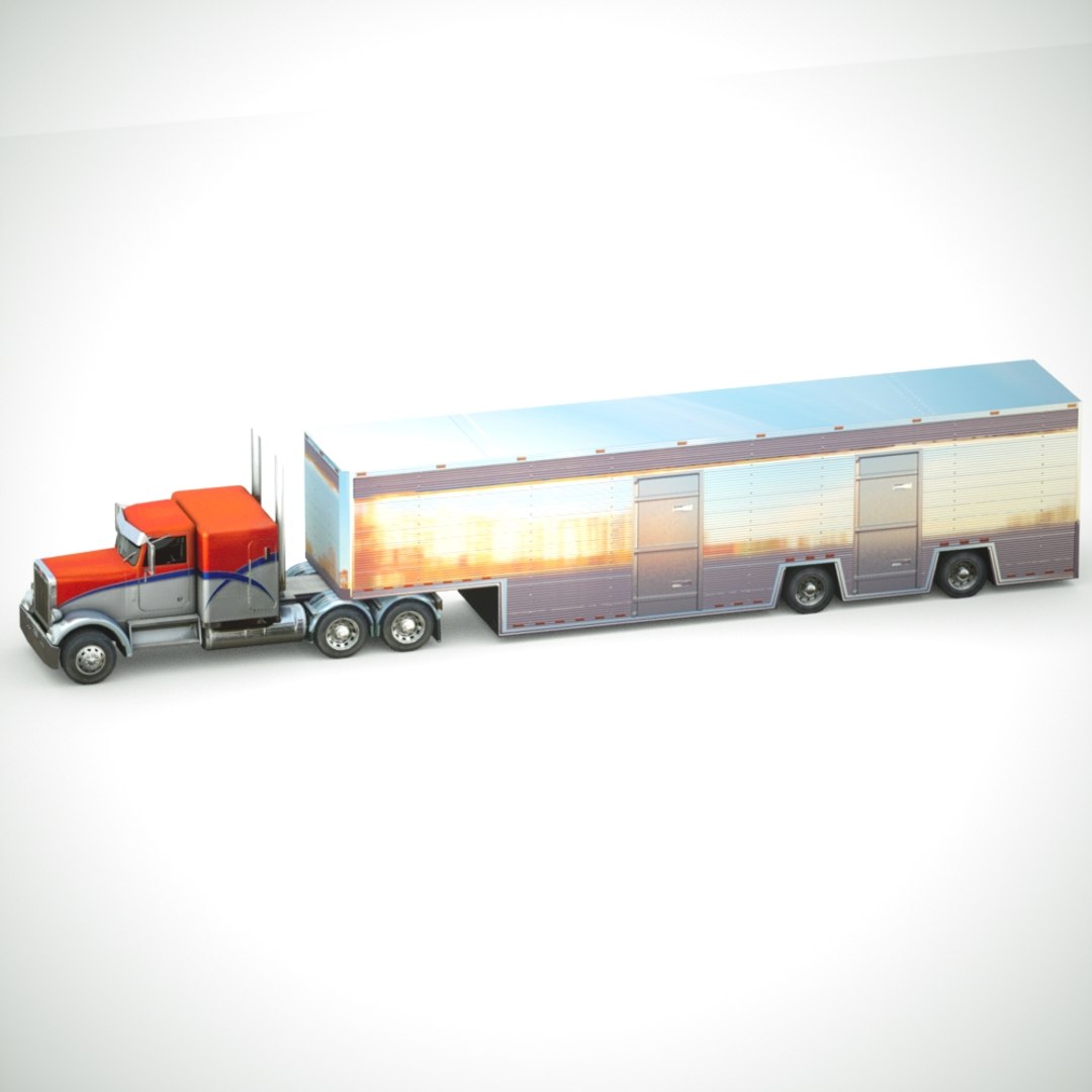 359 1984 Semi Truck 3d Model