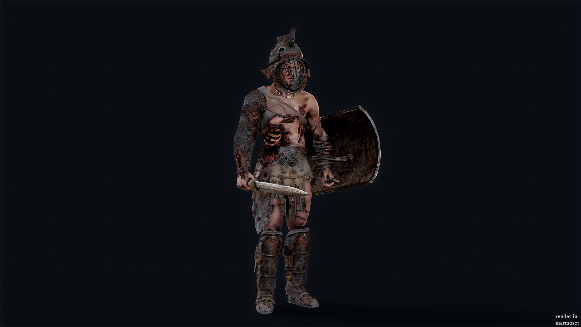 UNDEAD GLADIATOR M PACK 3D Model - TurboSquid 2344067