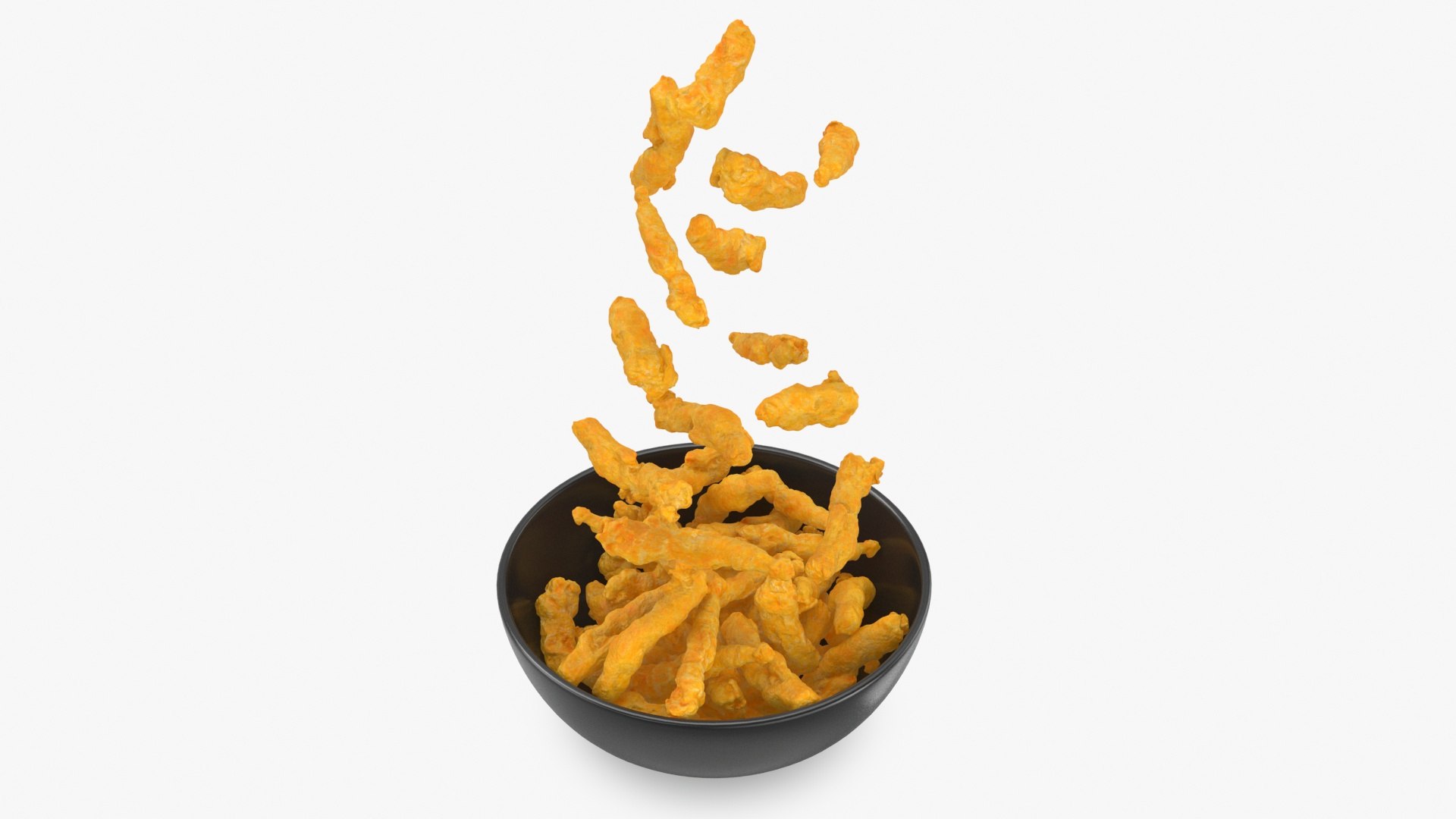 Cheetos Crunchy Falling in Bowl 3D model - TurboSquid 2144940