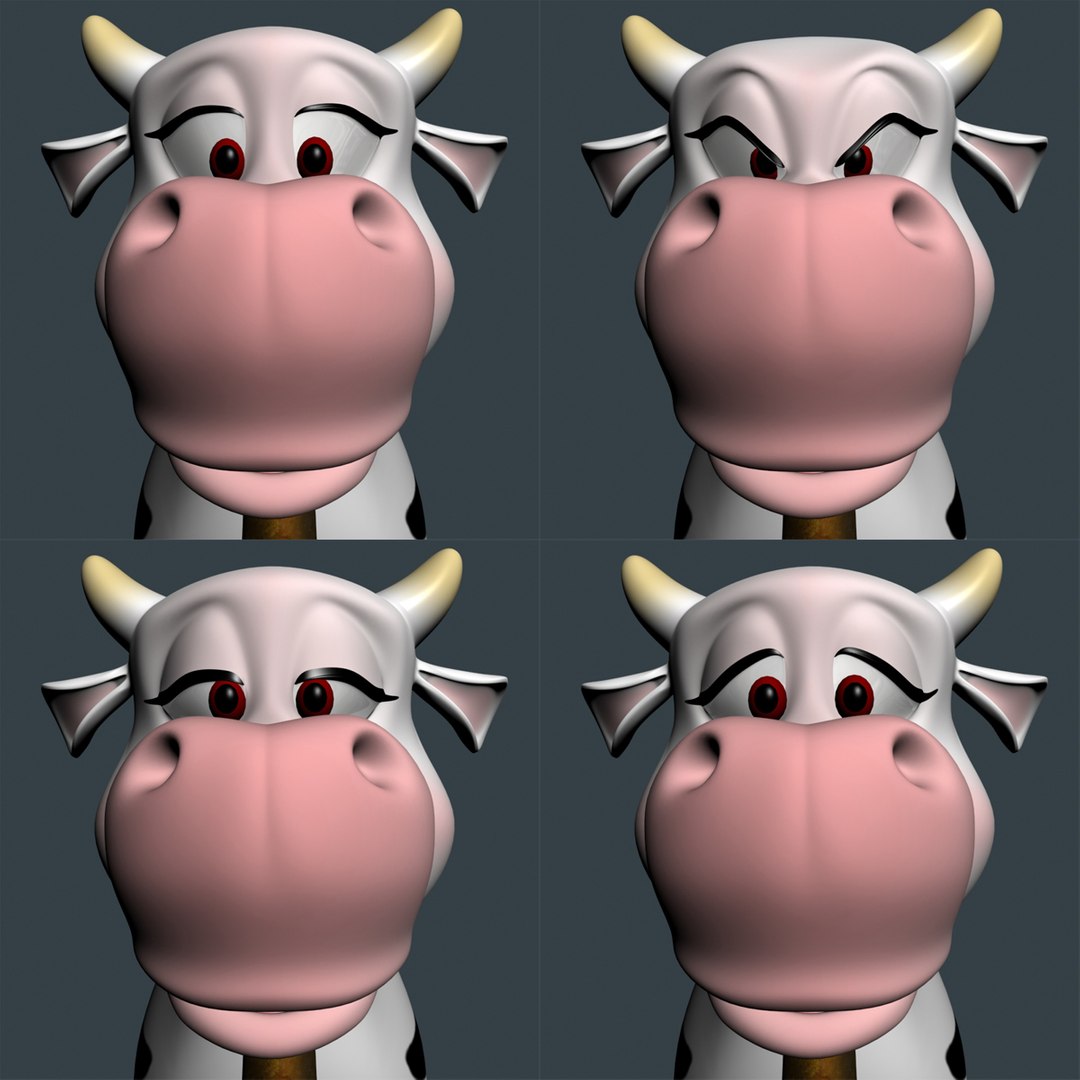3d Cute Cow Rigged