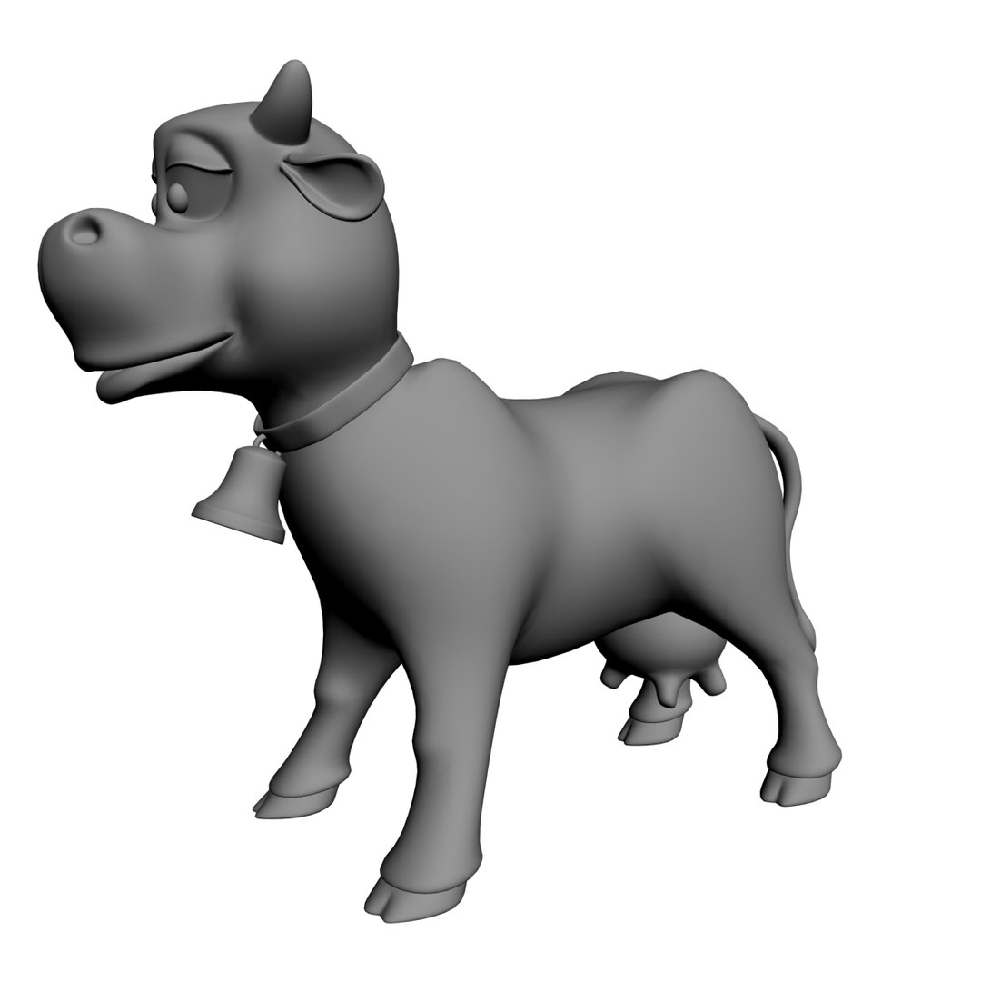 3d Cute Cow Rigged