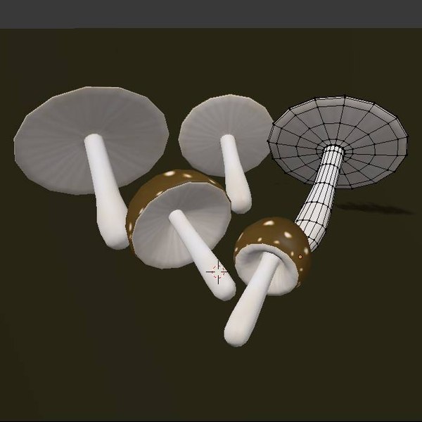 3d fungus cartoon model