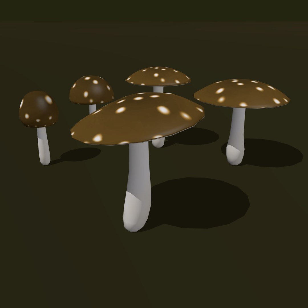 3d fungus cartoon model