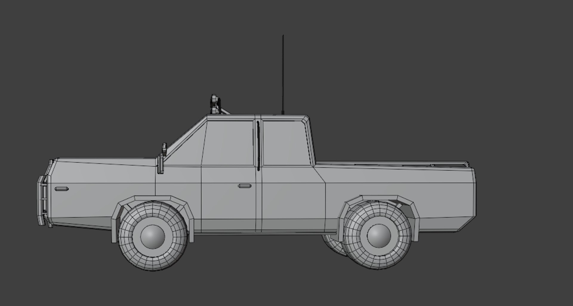 3D Low Poly Off-Road Pickup Truck Game Ready 3D Model - TurboSquid 2397279