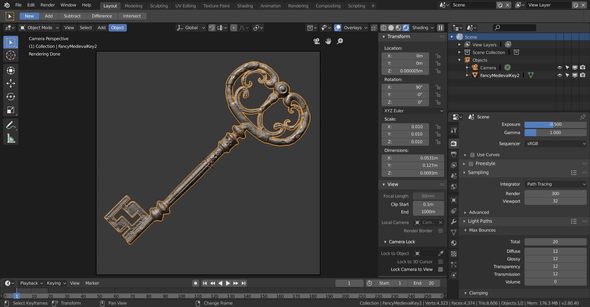 Medieval Fancy Key 2 Model - TurboSquid 1365546