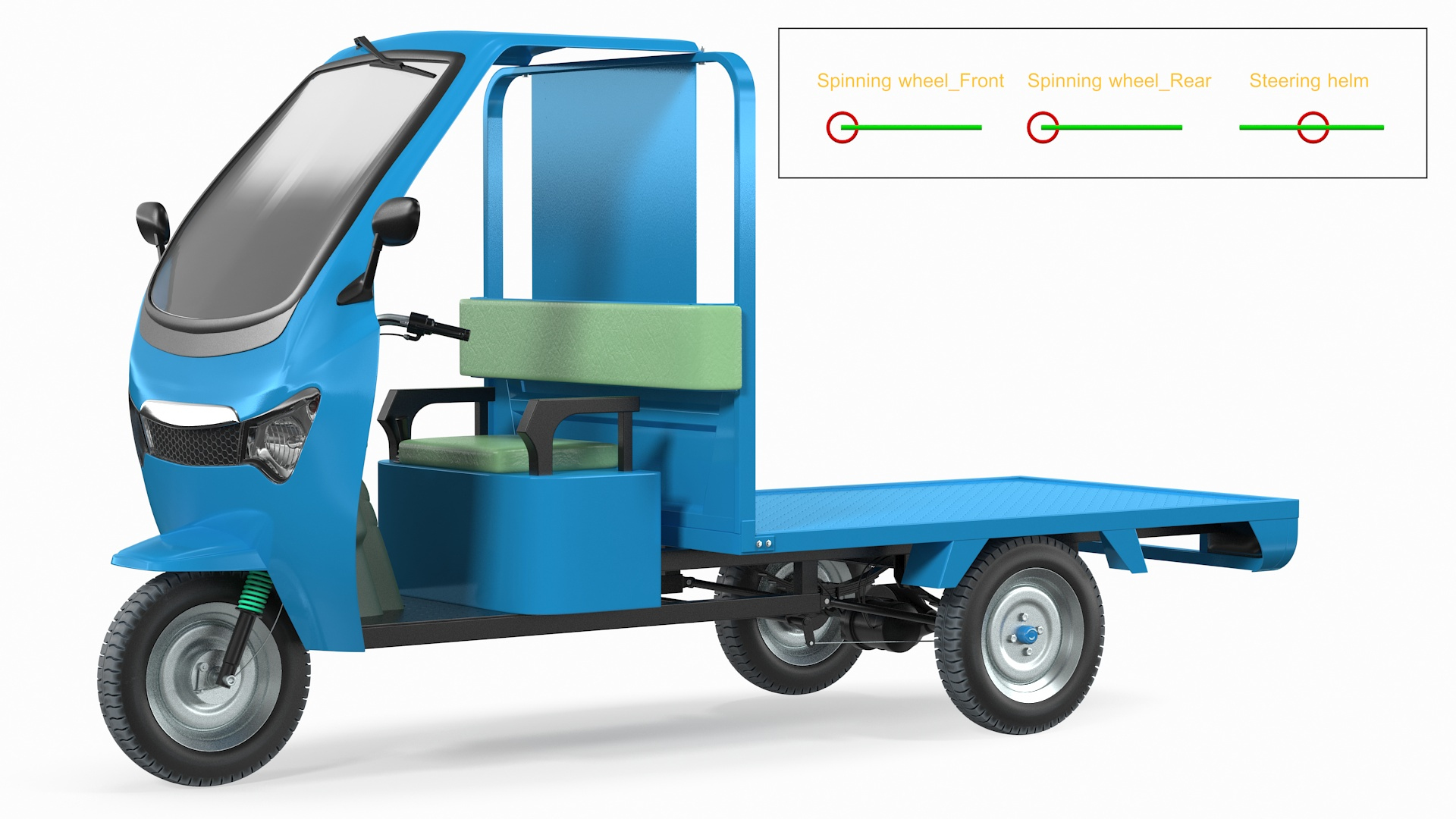 Wheeler Cargo Rickshaw Rigged 3D Model - TurboSquid 1576269