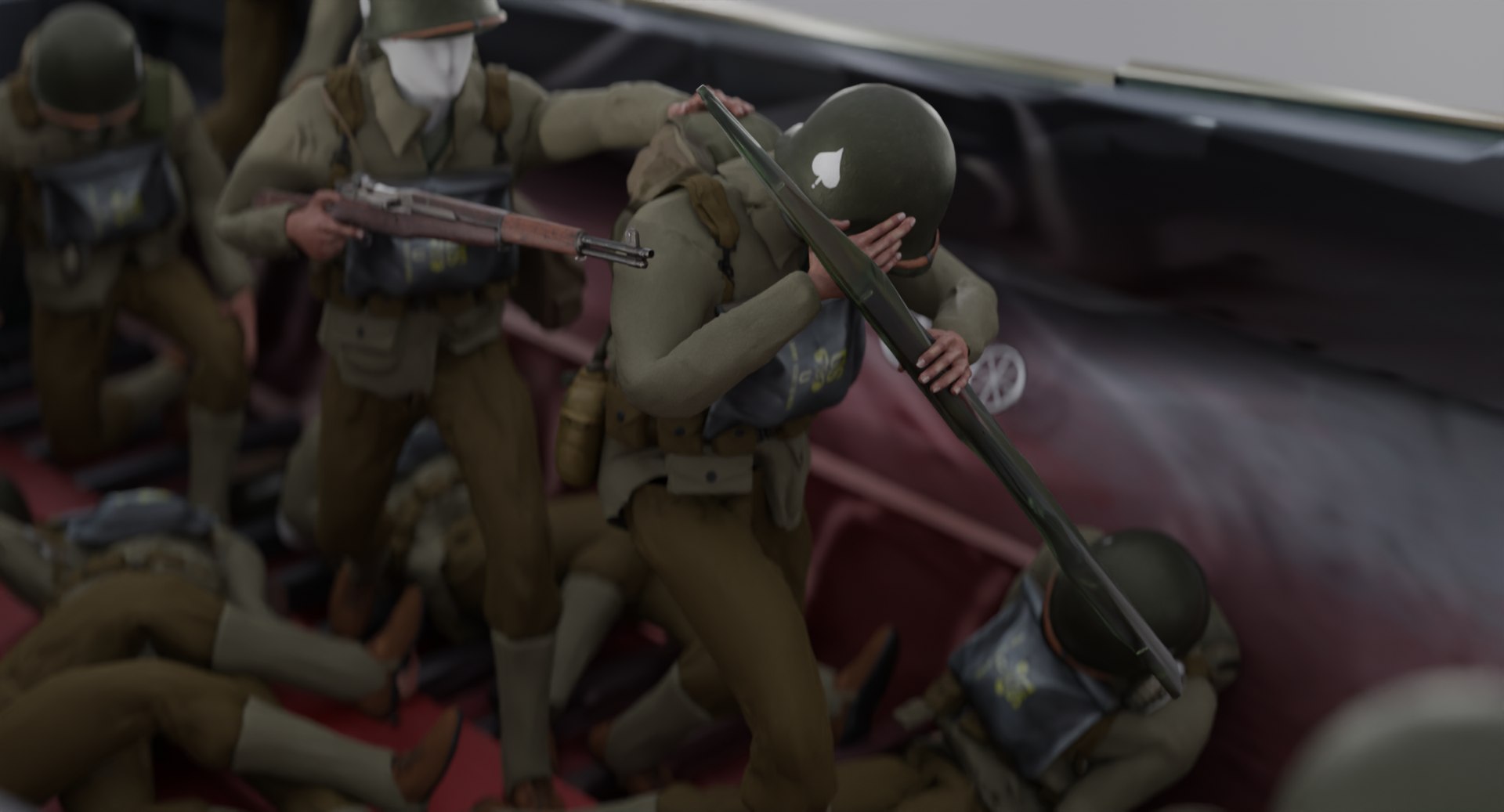3D D-Day Landing Craft With Soldiers - TurboSquid 2104976