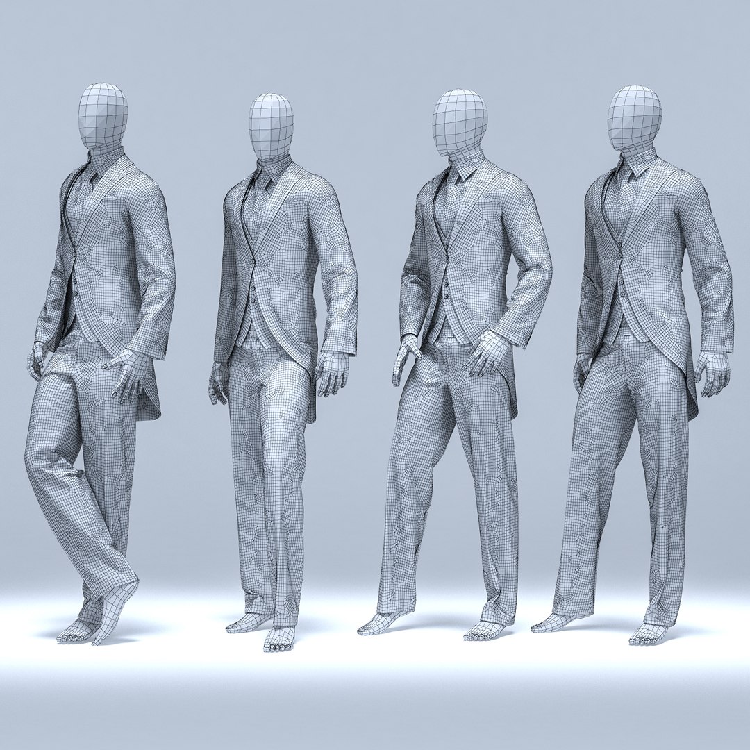 Male Suit Model - TurboSquid 1155830