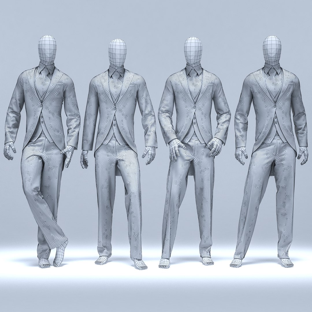 Male Suit Model - TurboSquid 1155830