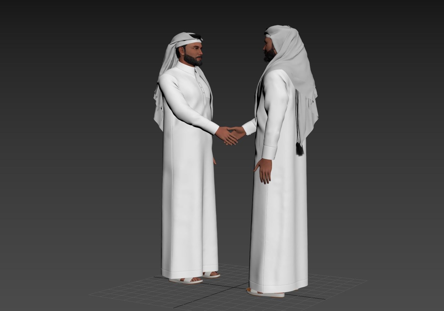 Arab Man shake hand 3D model - TurboSquid 2156636