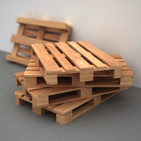 3d model of wooden pallet