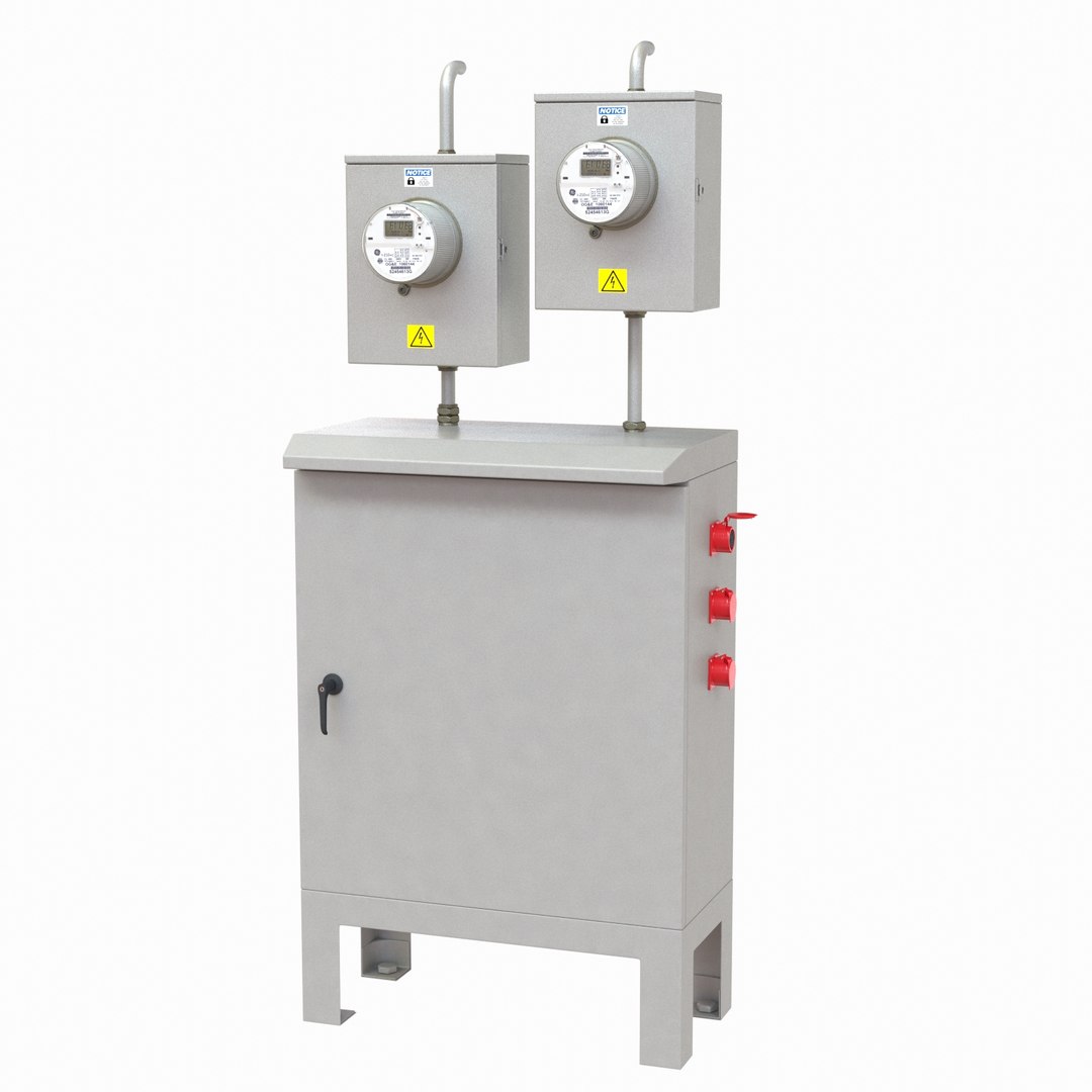 3D Electric Meter With Cable Box - TurboSquid 2336344