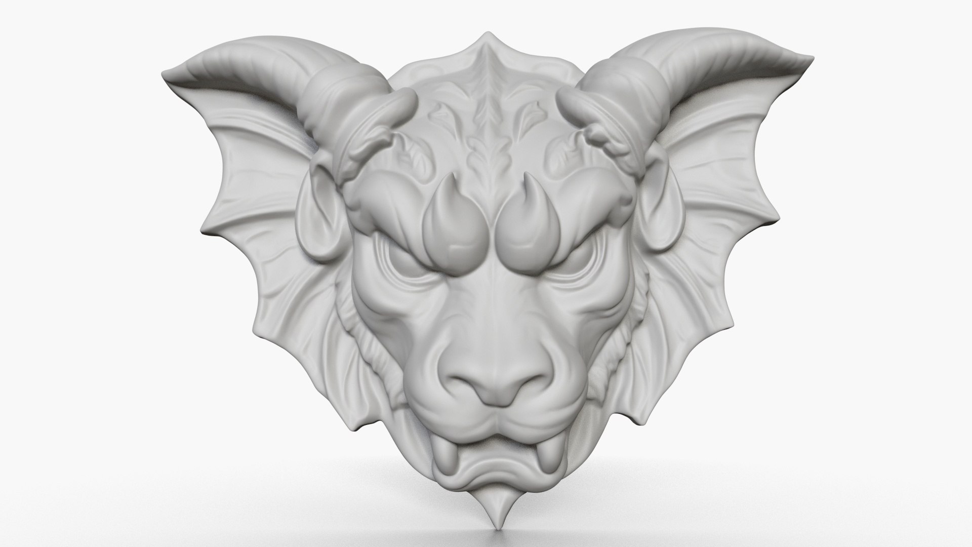 3D 4 Gargoyle Head Reliefs Collection 1 - TurboSquid 2289348