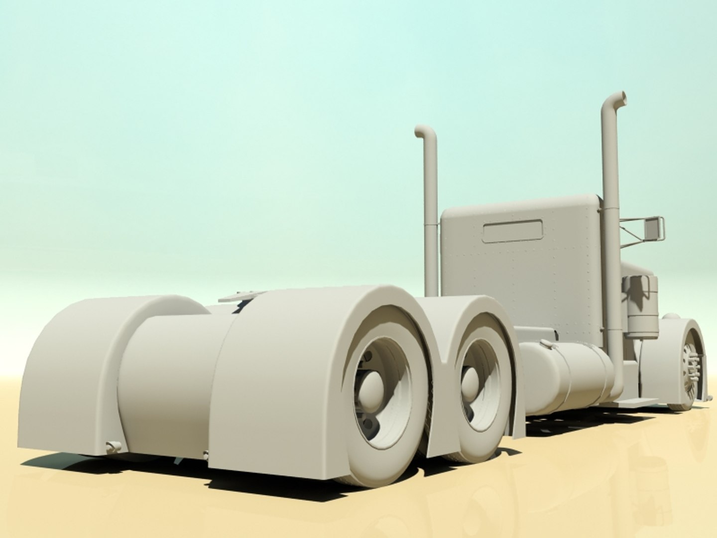 semi truck custom 3d max