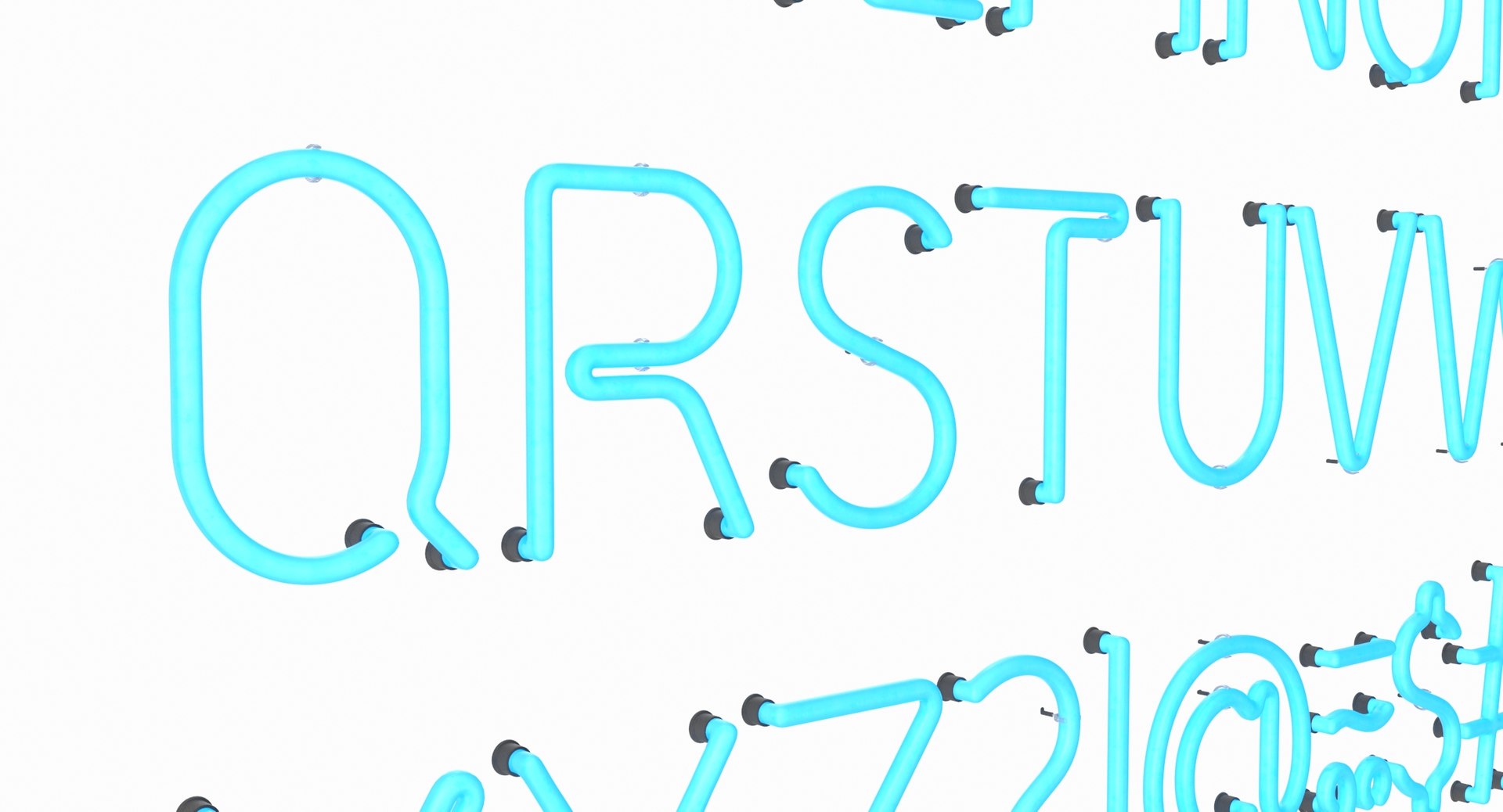 Neon letter alphabet light 3D model - TurboSquid 1641547