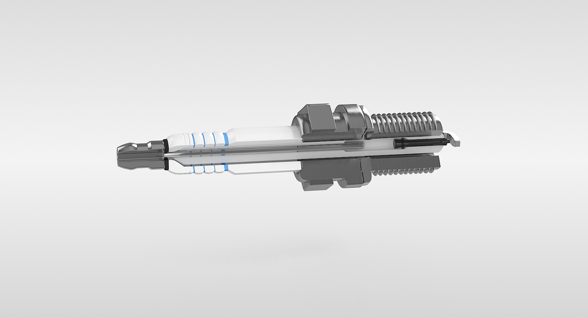 3d Model Spark Plug Cutaway