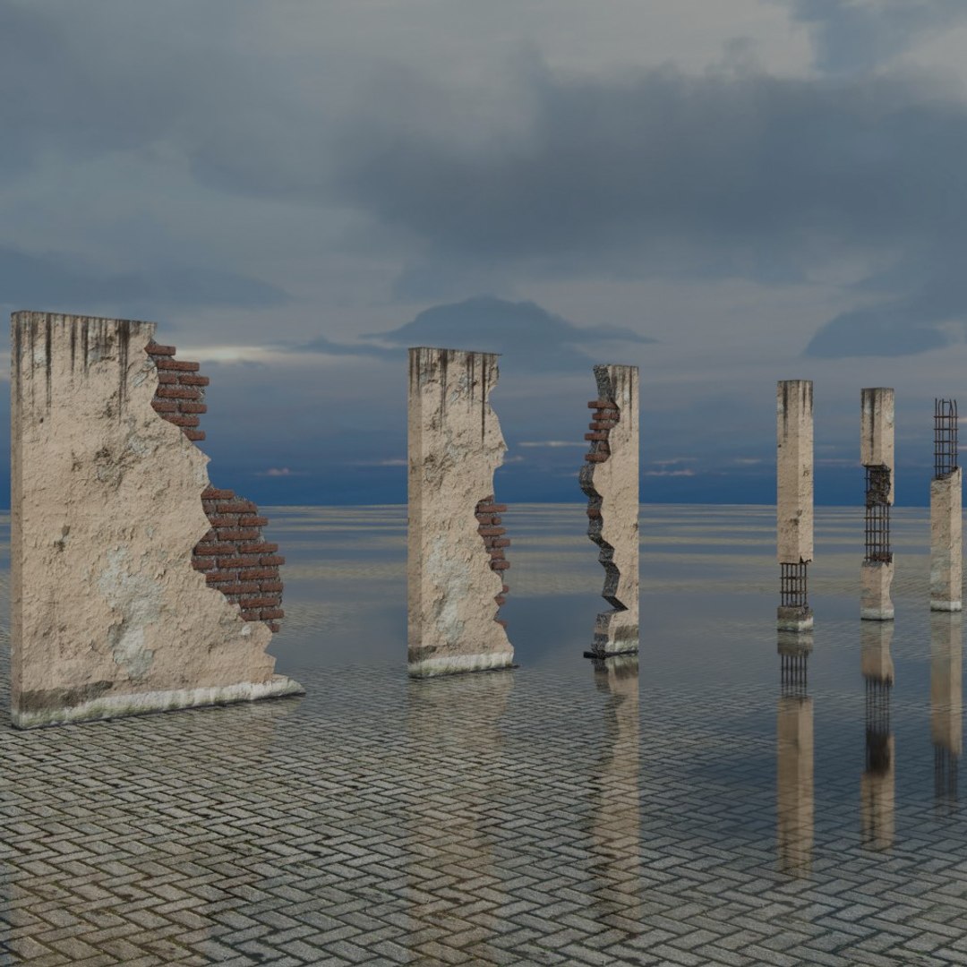 Set Destroyed Building 3D Model - TurboSquid 1473218