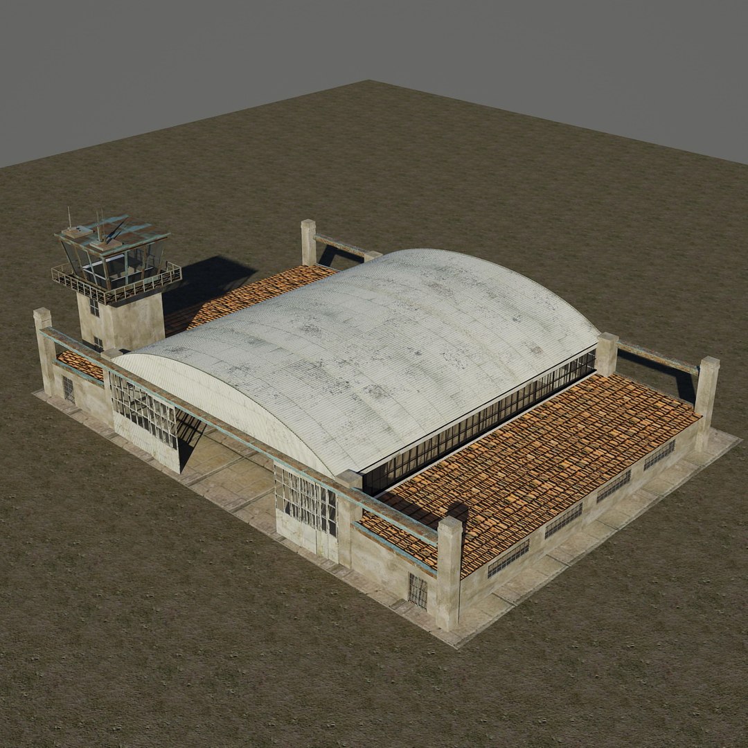 Old Hangar 3d Model