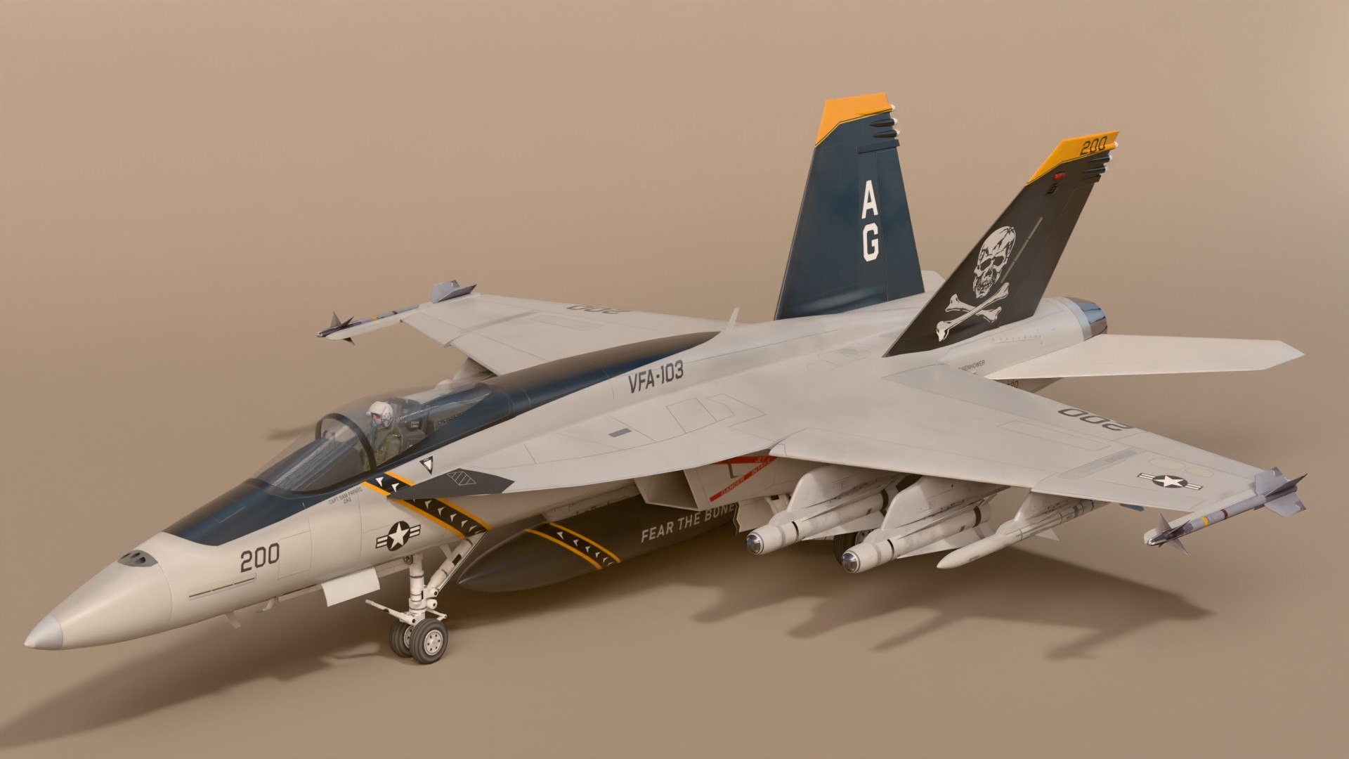Jolly Rogers FA18E SC 3D - TurboSquid 2291749