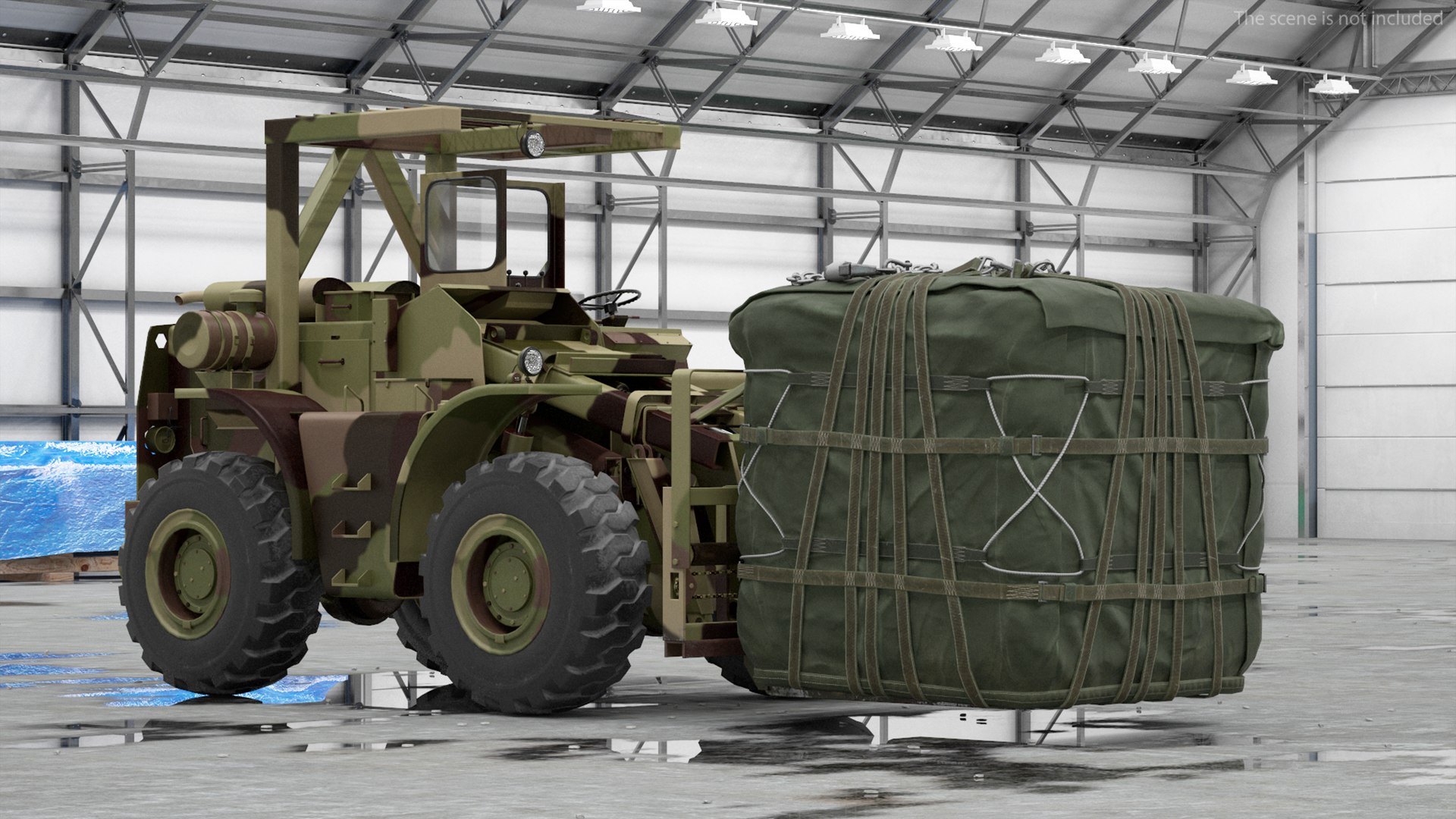 Military Forklift With Cargo Model - TurboSquid 2366380