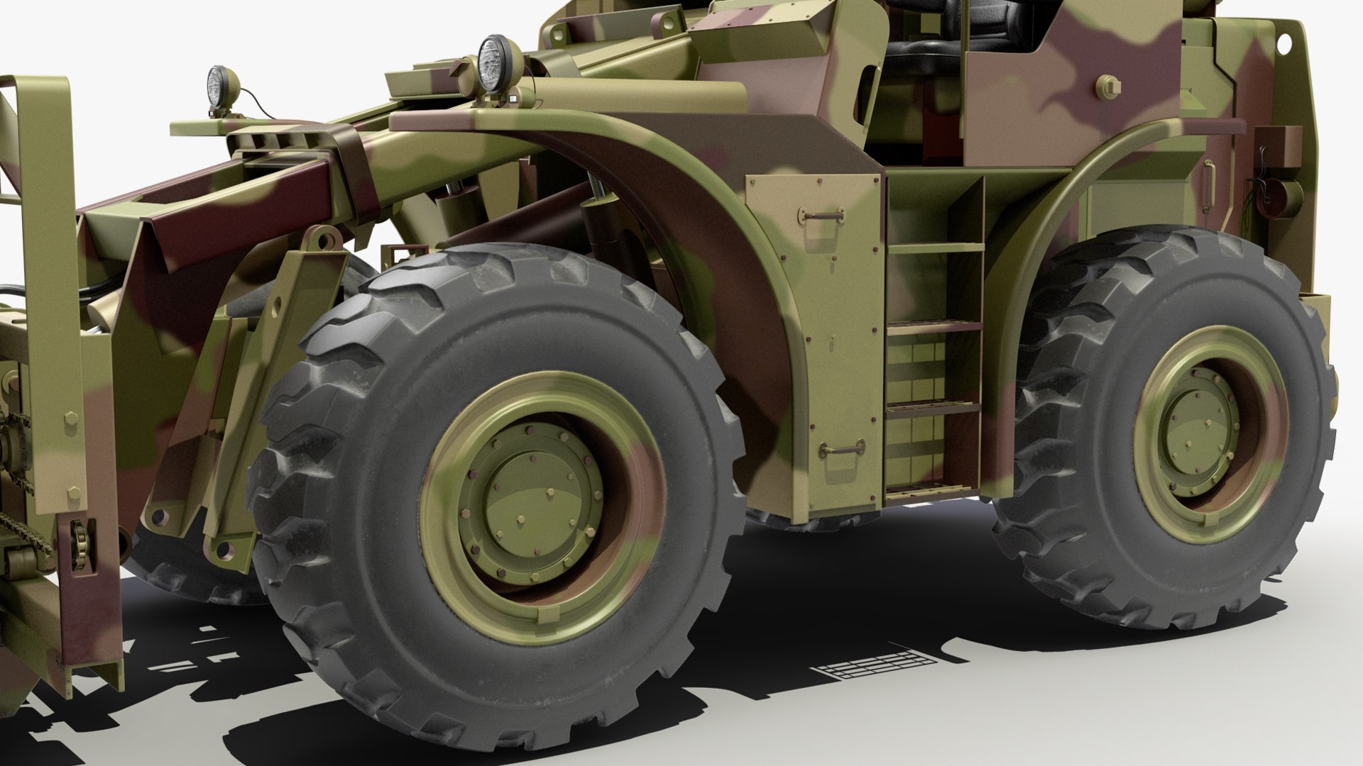 Military Forklift With Cargo Model - TurboSquid 2366380