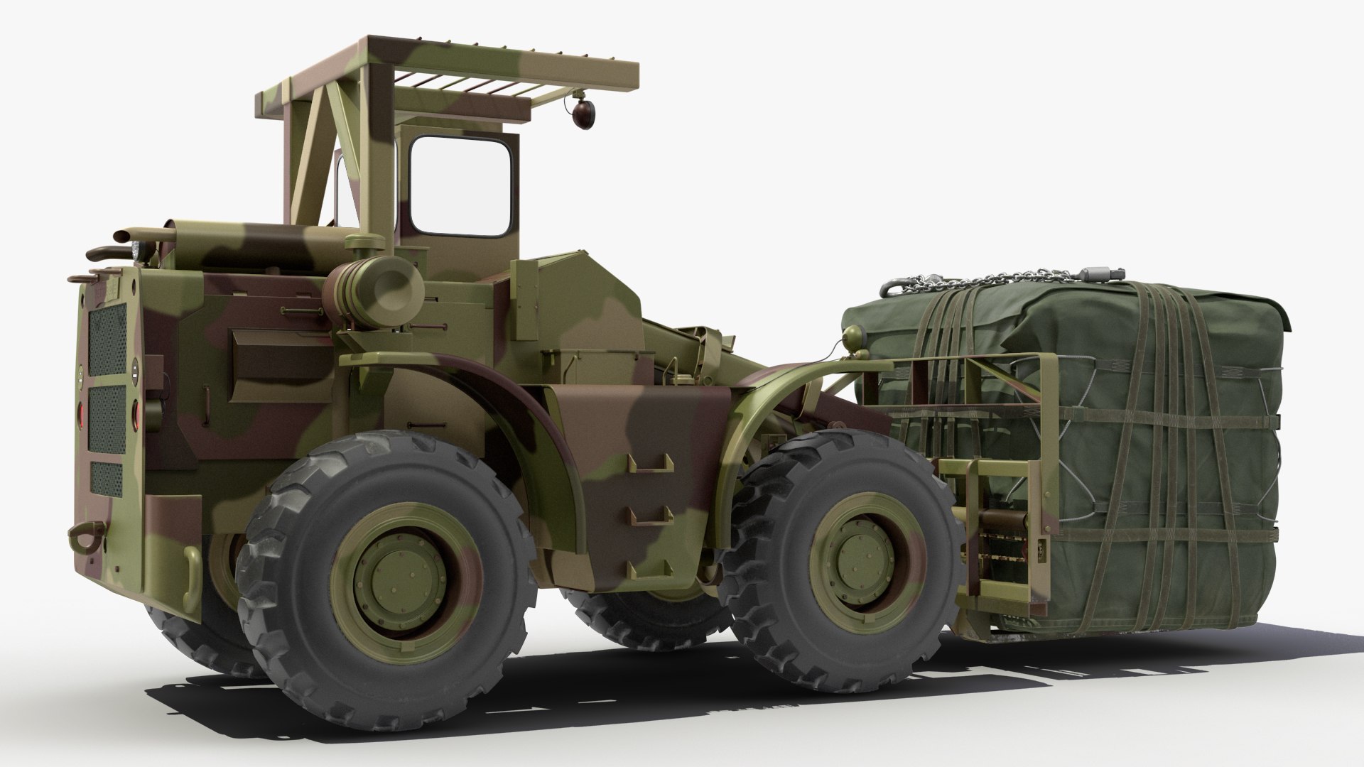 Military Forklift With Cargo Model - TurboSquid 2366380