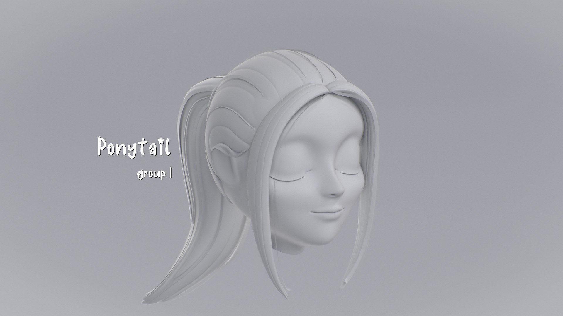 3D Ponytail Model - TurboSquid 1956886