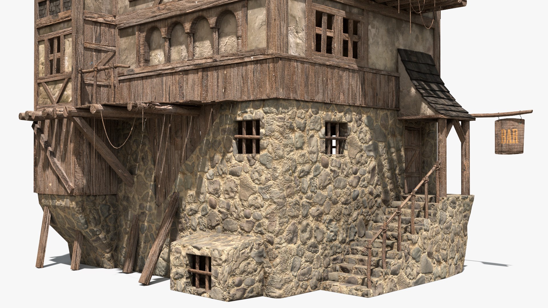 Medieval House 02 8K PBR Textures 3D - TurboSquid 2124095